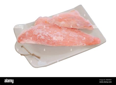 Raw Grouper Isolated On White Background Ready To Cooking Iced