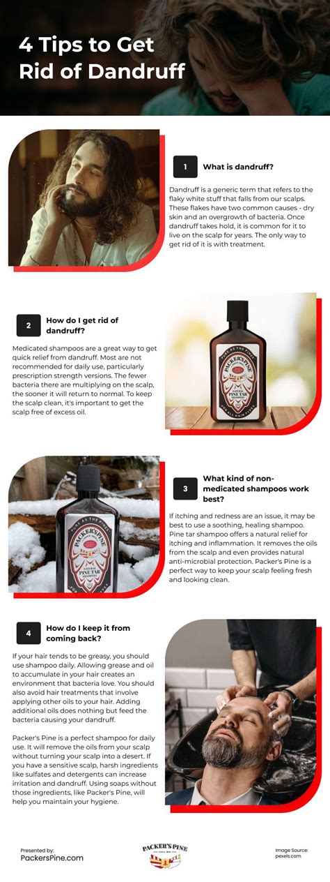 4 Tips To Get Rid Of Dandruff Infographic