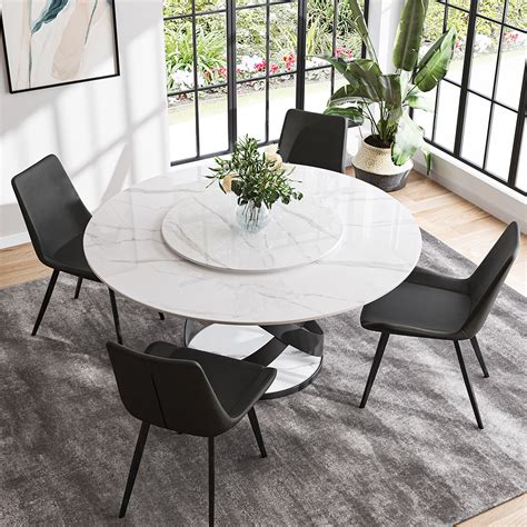 Modern Dining Table Sets Round Stone Table 46 Chairs