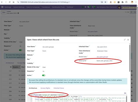 Xpath Issue With Locating Groupsid Field In Baseviewusersform For Odoo Stack Overflow
