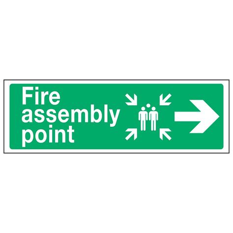 Fire Assembly Point Right Arrow Linden Signs And Print