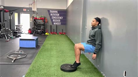 Wall Sit Elevated Calf Raise Youtube