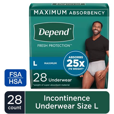 Depend Men Fresh Protection Maximum L Underwear 28 Each 28 Ct Frys