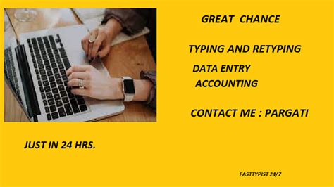 Data Entry Typing Retyping Excel Word Accounting Freelancer
