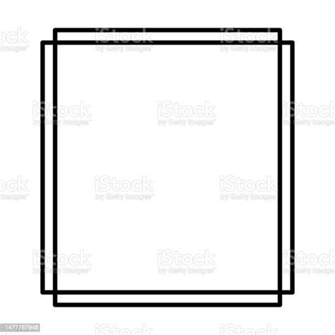 사각형 프레임 모양 아이콘 간단한 배너 디자인에 대 한 수직 장식 빈티지 테두리 낙서 요소 0명에 대한 스톡 벡터 아트 및 기타 이미지 Istock
