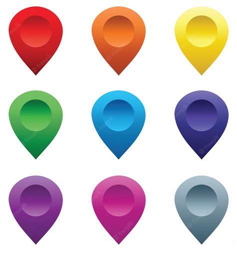 Premium Vector Set Of Map Pointers