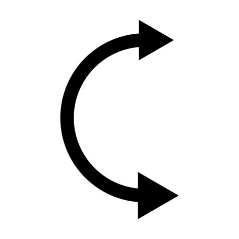 Curved Double Arrow Vector Art Icons And Graphics For Free Download