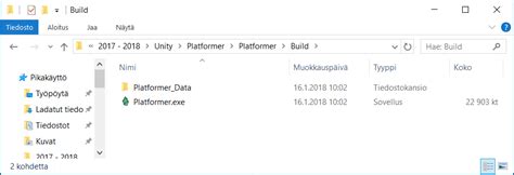 Unity Build ANIMAATIO JA PELIT