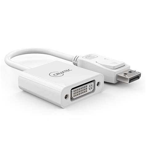 Cruxtec Displayport Male To Dvi Female 4k Display Adapter Cable Converter White The Warehouse