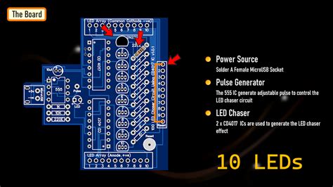 100 Led Chaser Circuit Using Ic555 And Cd4017