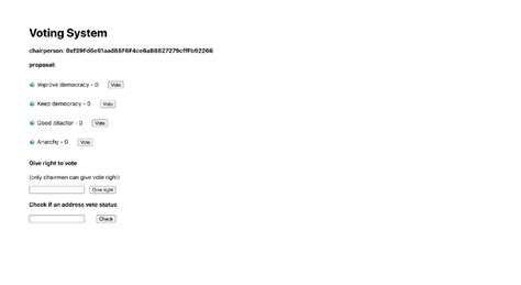 Dapp Voting System With Hardhat Solidity React Smart Contracts