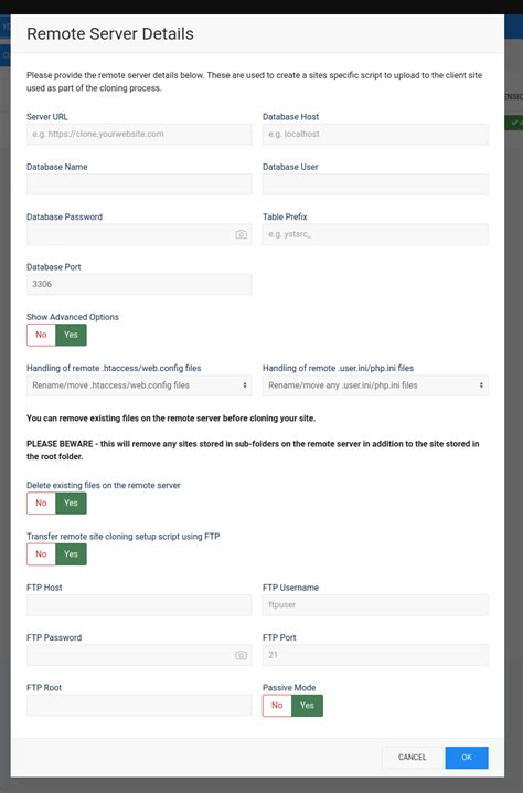 Create A Remote Clone Of A Site Or Migrate To A New Server