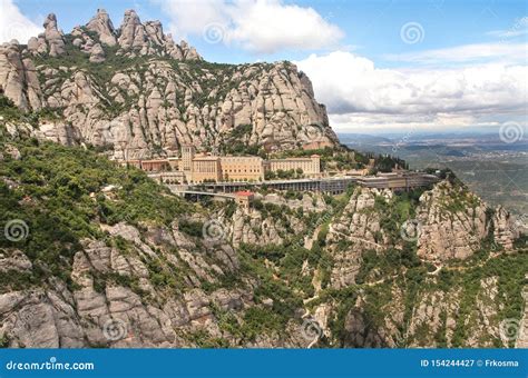 Benedictine Monastery In Montserrat Spain Stock Image Image Of