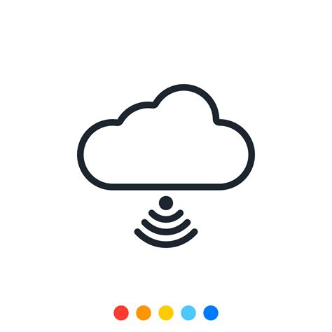 Cloud Icon And Online Signaling Symbol Internet Of Things Icon 11762197 Vector Art At Vecteezy