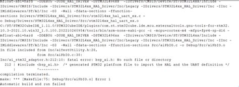 Fatal Error Bspaih No Such File Or Directory E Stmicroelectronics Community
