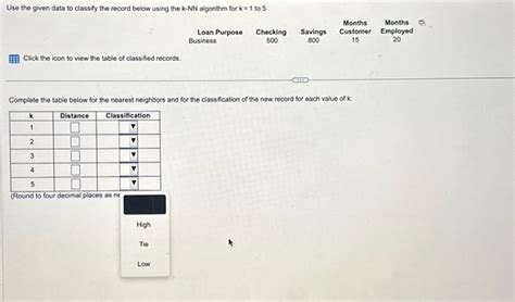 Solved Use The Given Data To Classify The Record Below Using Chegg