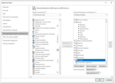 excel scheda sviluppo in excel come aggiungerla utilizzarla e