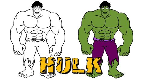 How To Draw HULK Full Body How To Draw Easy Step By Step Simple Tutorial YouTube
