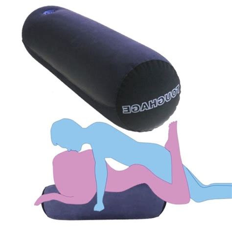 TOUGHAGE Sex Pillow For Couples Cylindrical Soft Inflatable Portable Long Round Bolster Roll