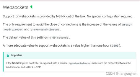 Nginx Ingress代理websocket流量ingress Websocket Csdn博客