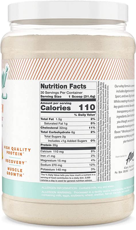 Alani Nu Whey Protein Powder 23g Gluten Free Low Fat Blend Fast
