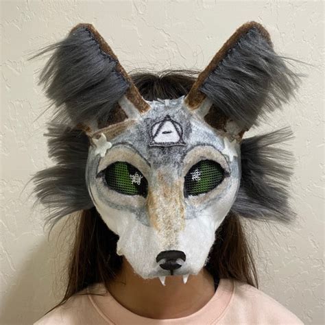 Therian Mask Brown Wolf Etsy