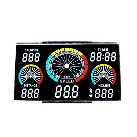 Speed Meter Lcd Display 7 Segment Lcd Display Outdoor Black And White
