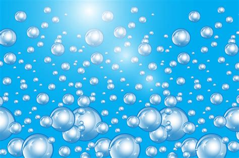 수 중 질감에 격리 거품 파란색 배경 탄산 물 바다 바다에 반짝입니다 해저 그림입니다 검은색에 대한 스톡 벡터 아트 및 기타 이미지 Istock