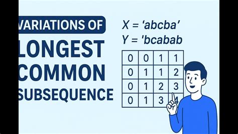 Variations Of Longest Common Subsequence Dynamic Programming