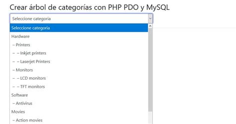 Jerarquía De Categorias En Php Mysql Descargar Baulcode