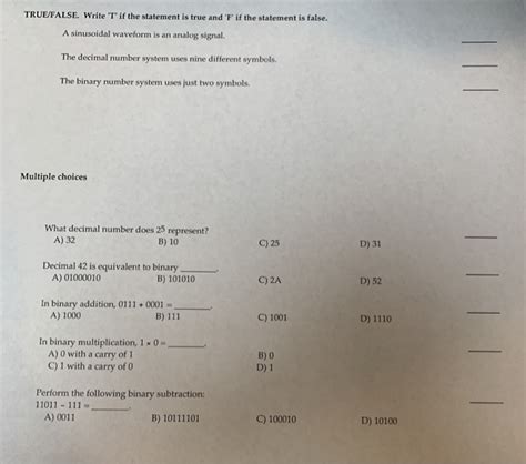 Solved TRUE FALSE Write T If The Statement Is True And F Chegg Com