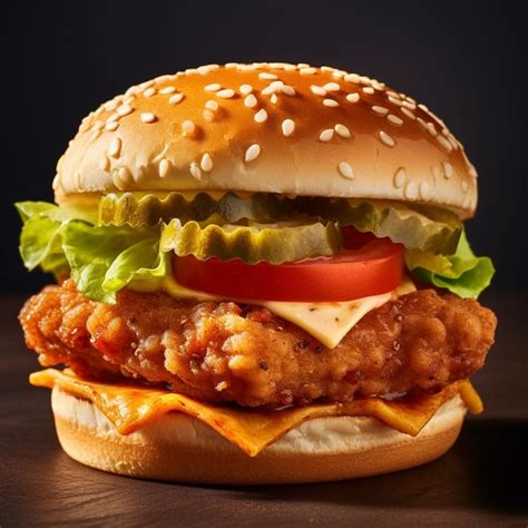 Premium Ai Image Zinger Burger