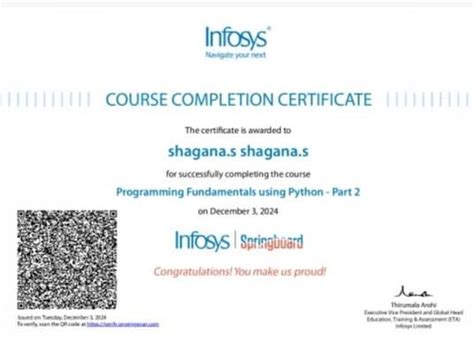 Infosysspringboard Python Certification Coding Skilldevelopment