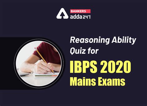 Reasoning Ability Quiz For Ibps 2021 Mains Exams 4th January