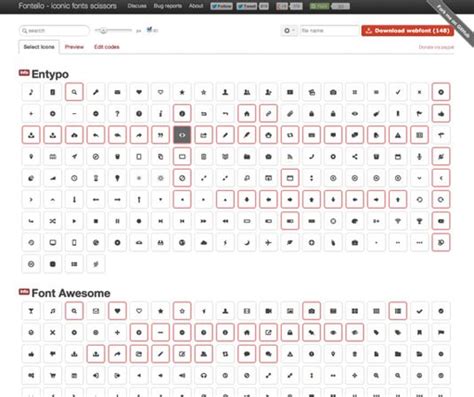 Free Customisable Icon Font Sets From Fontello Creative Bloq