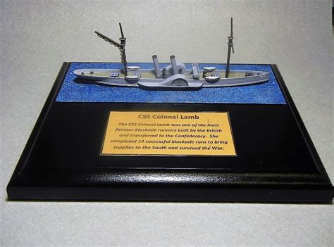 Custom Confederate Blockade Runner Colonel Lamb Museum Collectible Etsy
