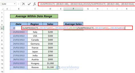 How To Calculate Average If Within Date Range In Excel 3 Ways