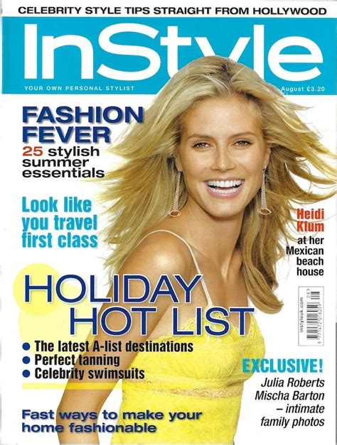 Instyle Magazine Heidi Klum Lena Headey Rankin Magazine Canteen