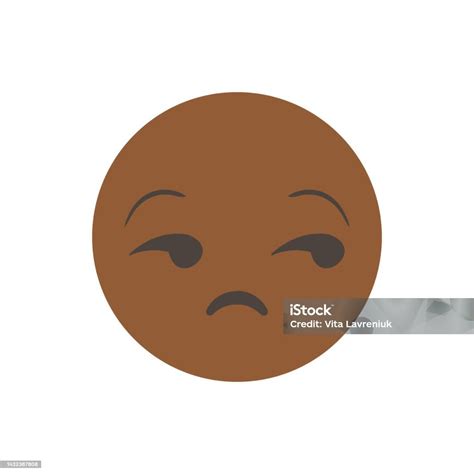 Tidak Puas Meh Tidak Terkesan Emotikon Kuning Lucu Emotikon Realistis Terisolasi Dalam Latar