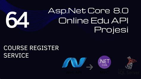 64 Aspnet Core 8 Web Api Onlineedu Projesi Courseregister Service Youtube