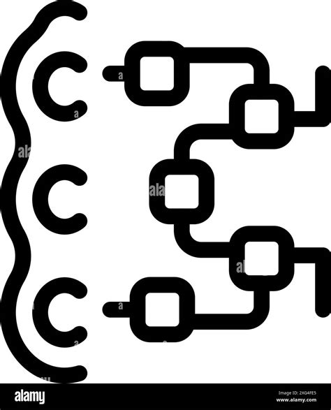 Simple Icon Representing Data Integration Showing Multiple Sources Being Connected Stock Vector