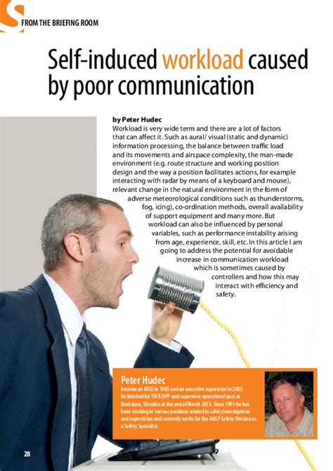 Hindsight 21 Self Induced Workload Caused By Poor Communications Skybrary Aviation Safety