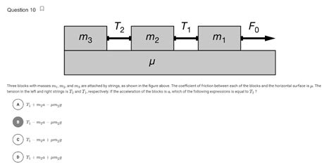 Solved Three Blocks With Masses M1 M2 And M3 Are Attached By Strings As Shown In The Figure
