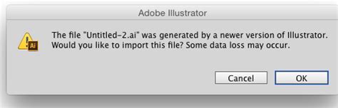 adobe illustrator unable to edit text of design that was made in newer