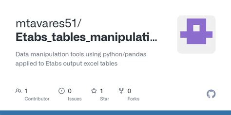 github mtavares51 etabs tables manipulation data manipulation tools using python pandas