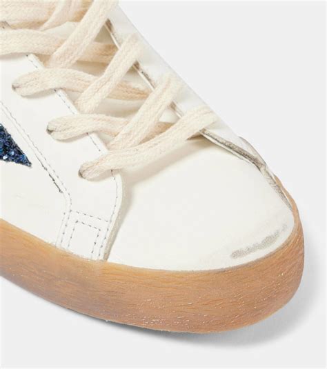 Golden Goose Super Star Glitter Leather Sneakers Golden Goose Deluxe Brand