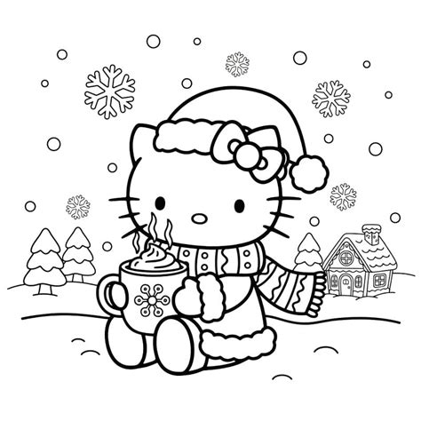 Hello Kitty And Hot Chocolate Coloring Page Download Print Or Color