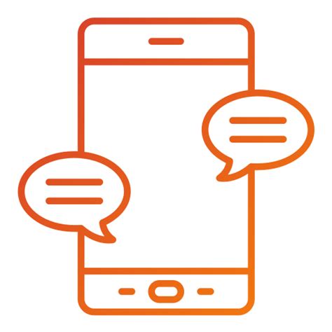 Mobile Messaging Generic Gradient Outline Icon
