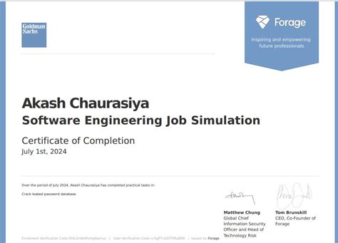 akash chaurasiya on linkedin forage goldmansachs softwareengineering cybersecurity