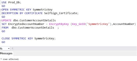 Column Level Encryption Decryption Using Symmetric Keys Sql Bi Tutorials